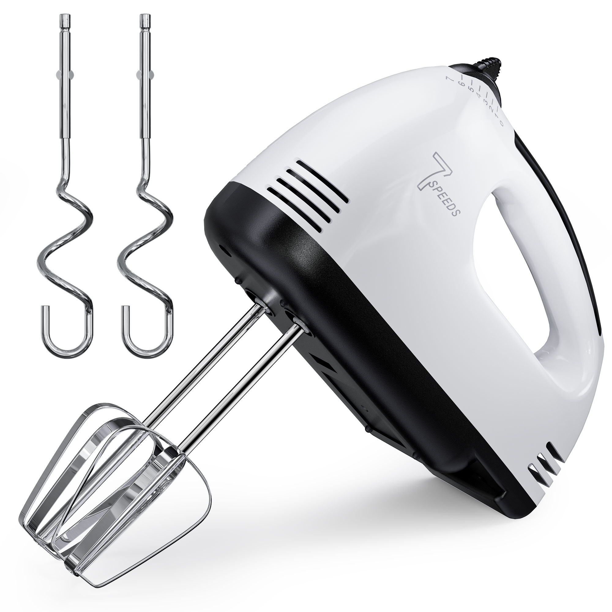 TINANA 7 Speed Hand Mixer Electric Handheld with Stainless Steel ...