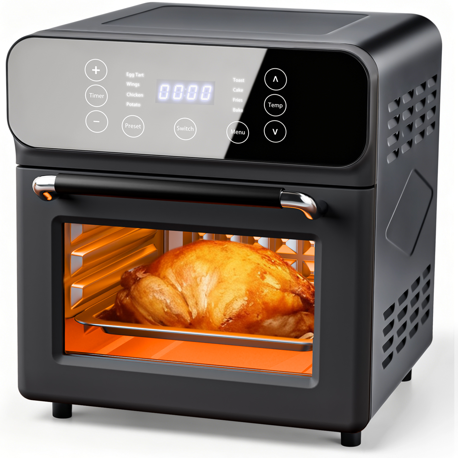 TINANA 10 QT Air Fryer Oven, 8 Preset Functions, LED Smart Touch ...